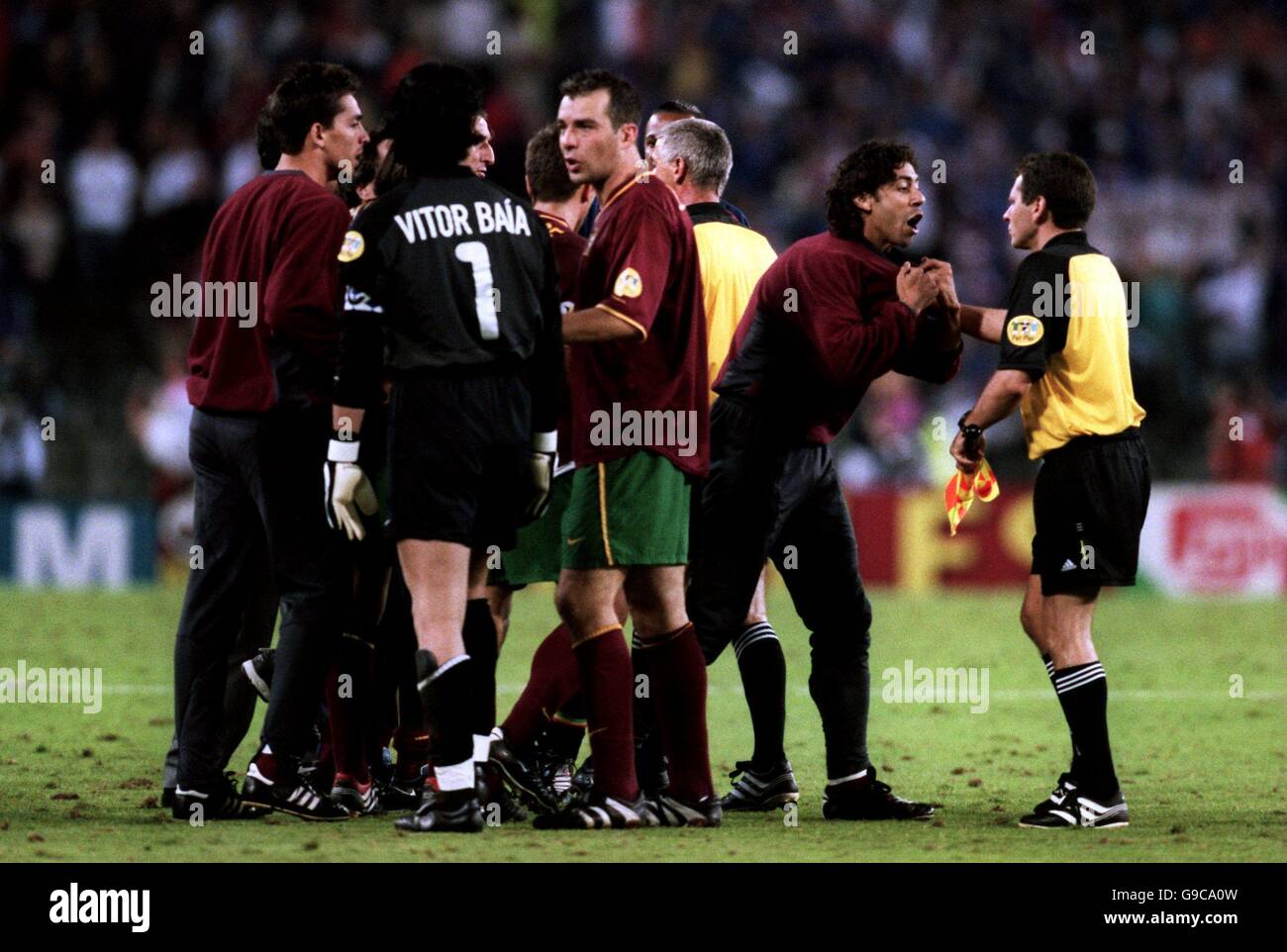 Soccer euro 2000 semi final france v portugal hi-res stock photography ...