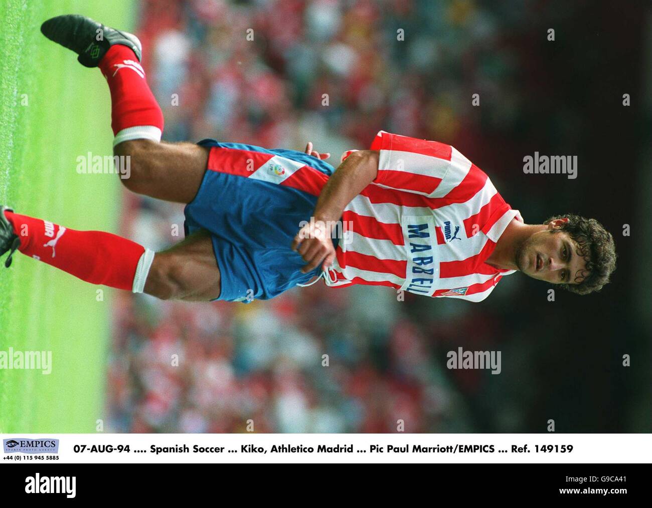 149159 KIKO. 07-AUG-94. Spanish Soccer. Kiko - Atletico Madrid Stock ...
