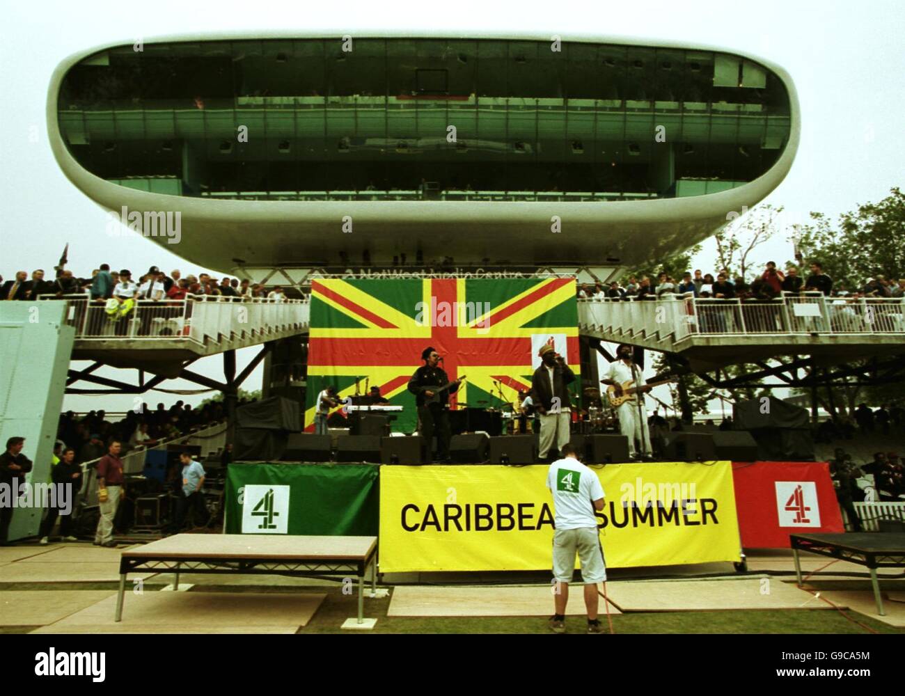 The crowd enjoy the music at the first of Channel 4's Caribbean Summer ...
