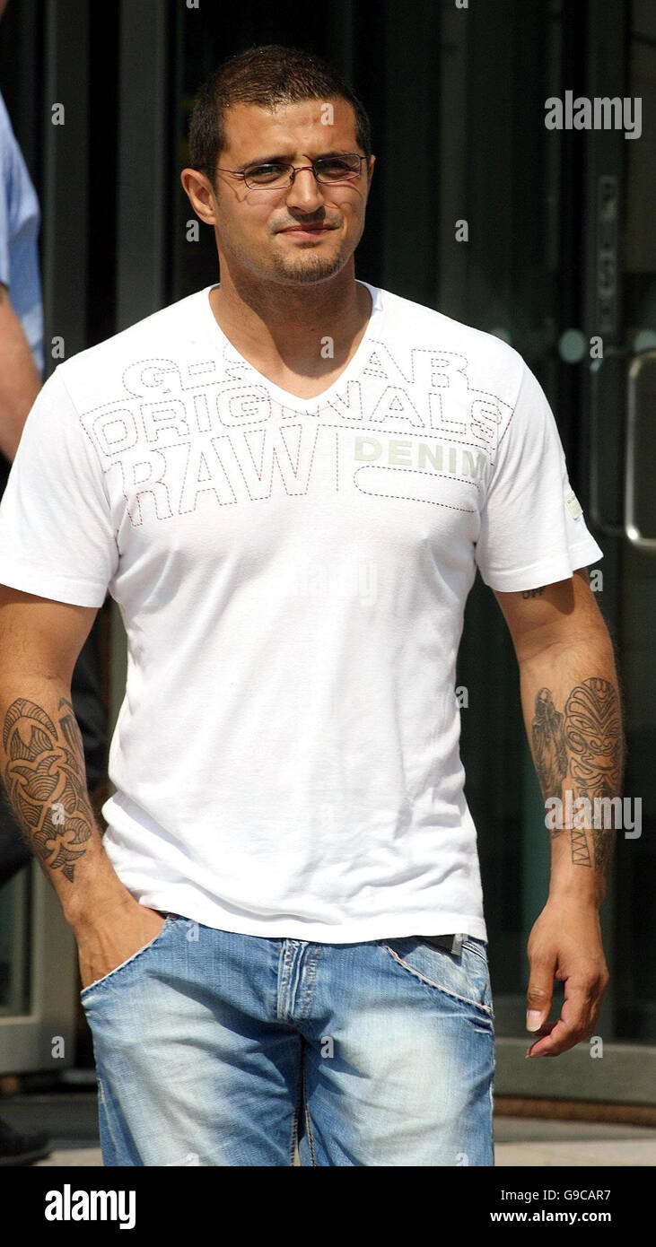 Ihab Shoukri, who was accused of membership of the UDA and UFF, walks ...