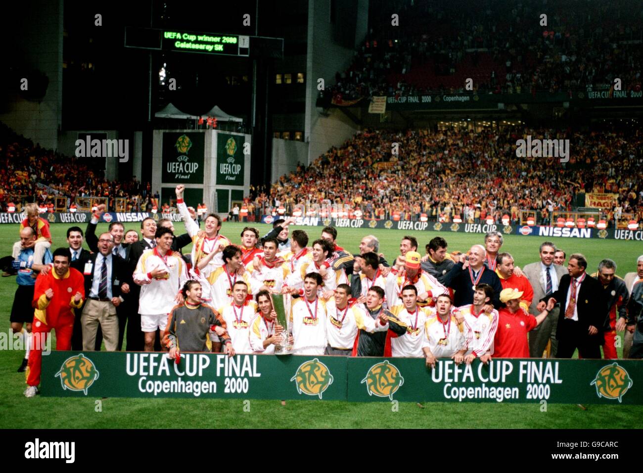 Galatasaray Celebrate Winning Uefa Cup High Resolution Stock ...