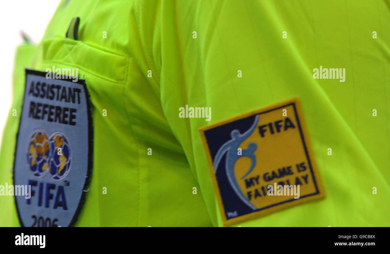 The fifa badge of the assistant referee hi-res stock photography and ...