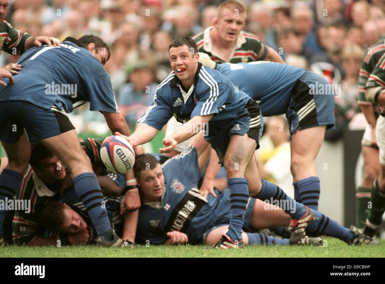 Baths moves the ball out to the backs hi-res stock photography and ...