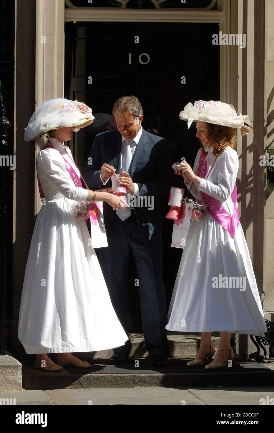 Britain's Prime Minister Tony Blair launches Alexandra Rose Day with ...