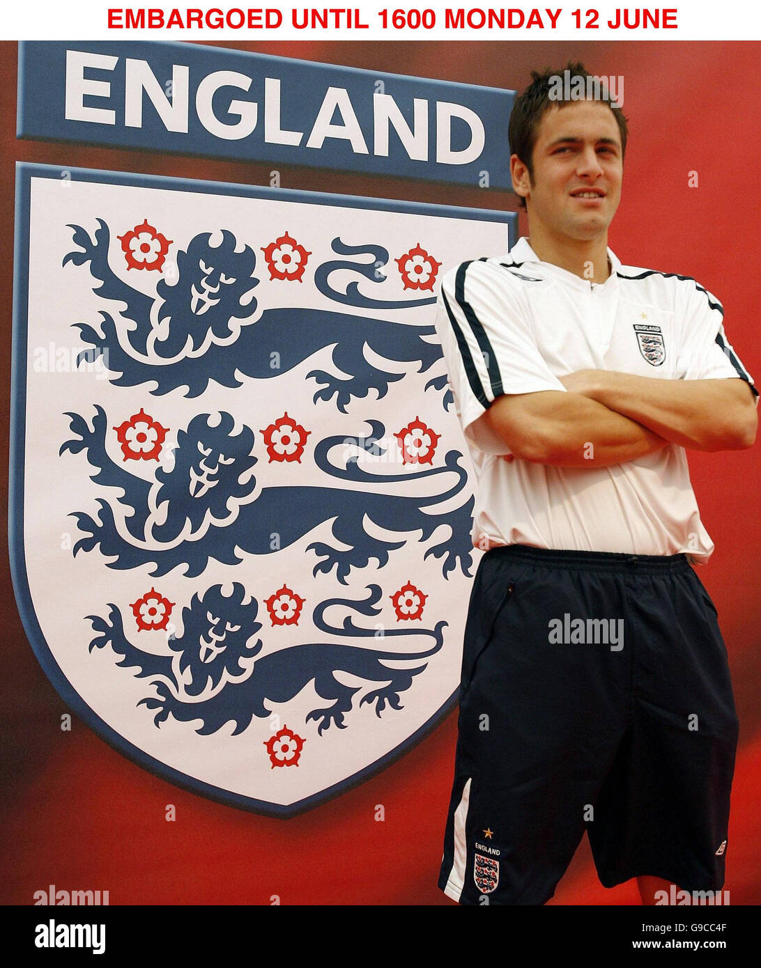 England's Joe Cole poses for the media during a photo-call at the media ...