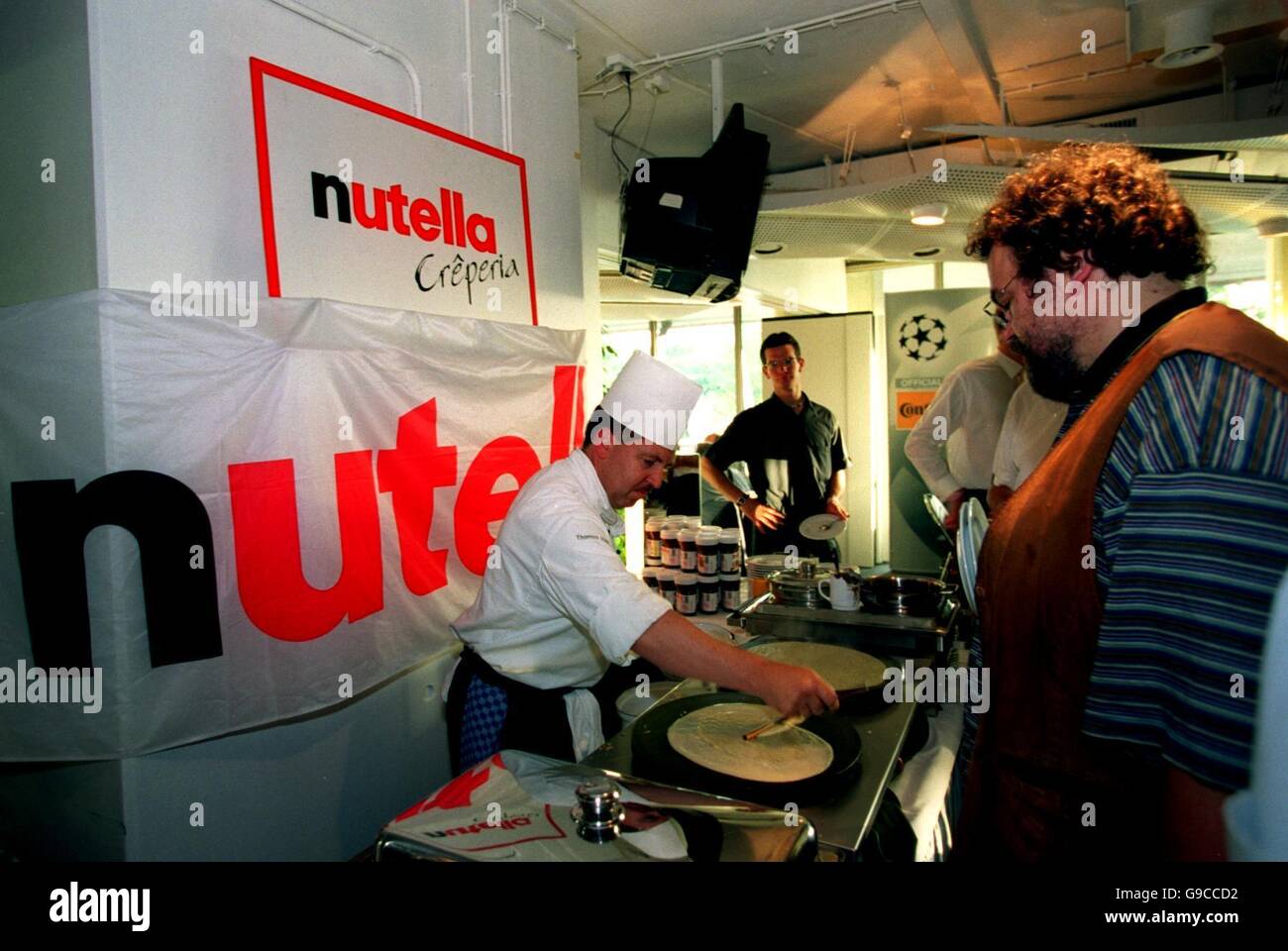 Nutella chocolate spread is served up to hungry guests Stock Photo - Alamy