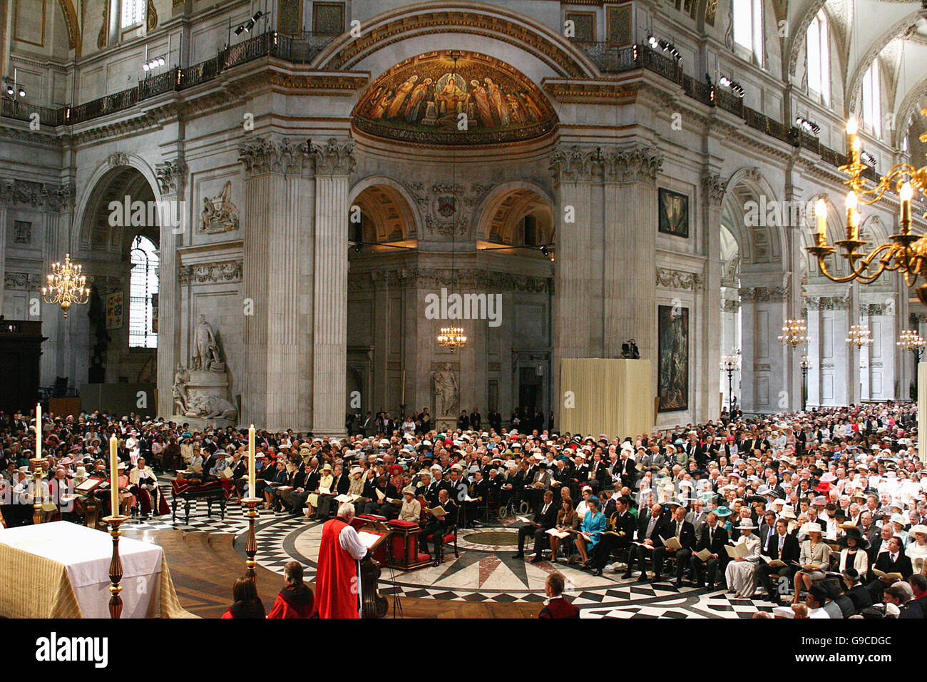 A general view as Britain's Queen Elizabeth II and the Royal family ...