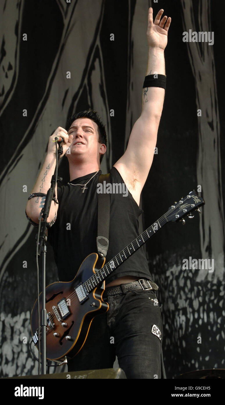 Josh Homme of Queens of the Stone Age performing in Hyde Park, central ...