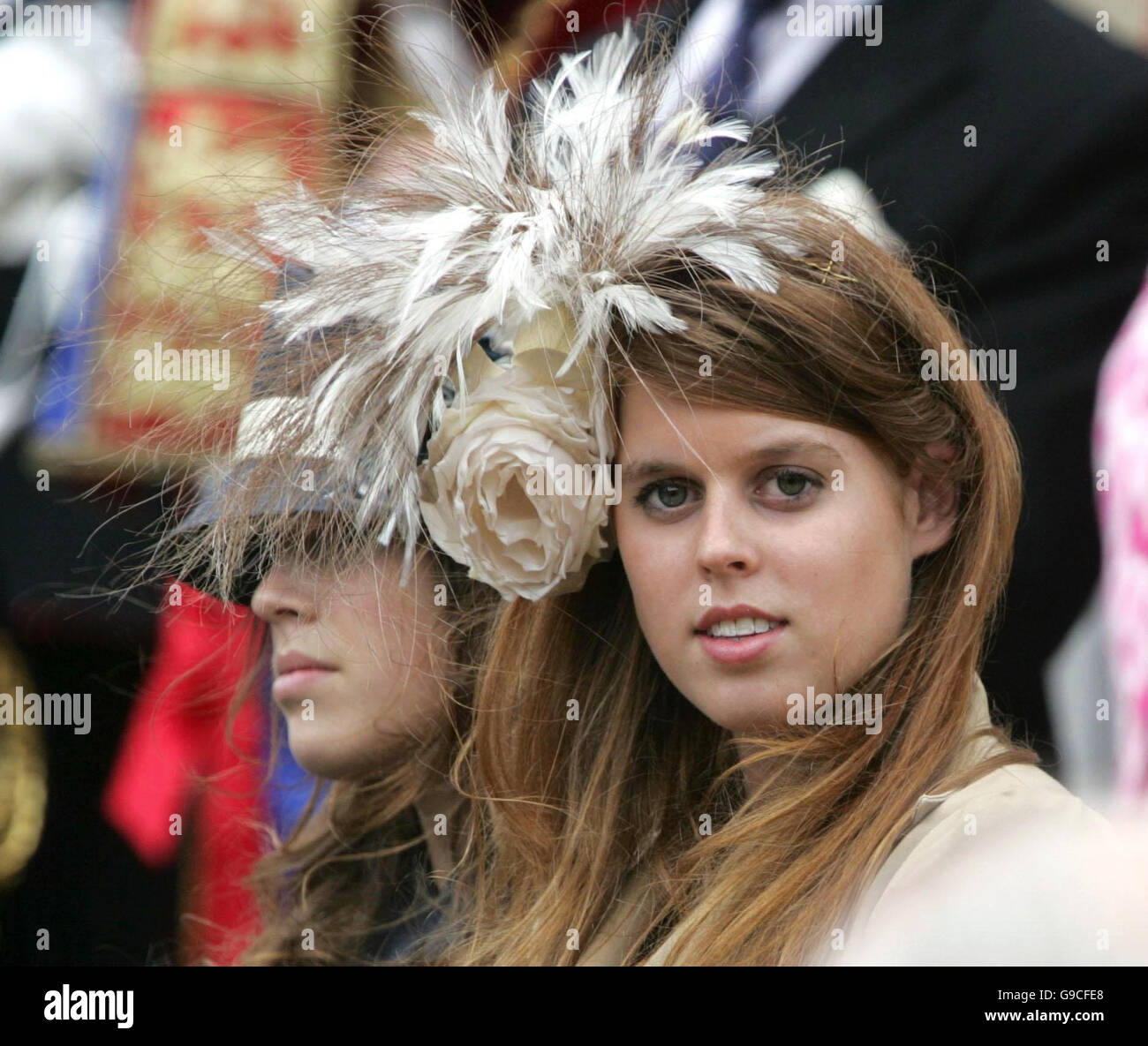 Princess Eugenie (left) and Princess Beatrice leave St George's Chapel ...