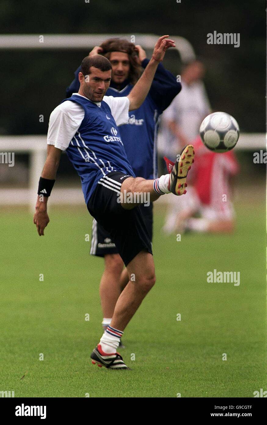 Soccer - Euro 2000 - Final - France v Italy - France Training Stock ...