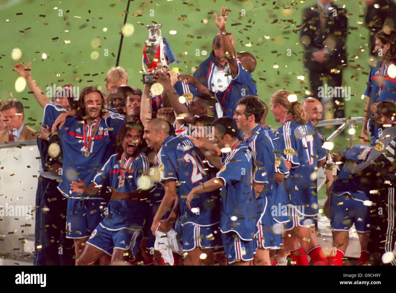 France celebrate as they receive the European Championship trophy Stock ...