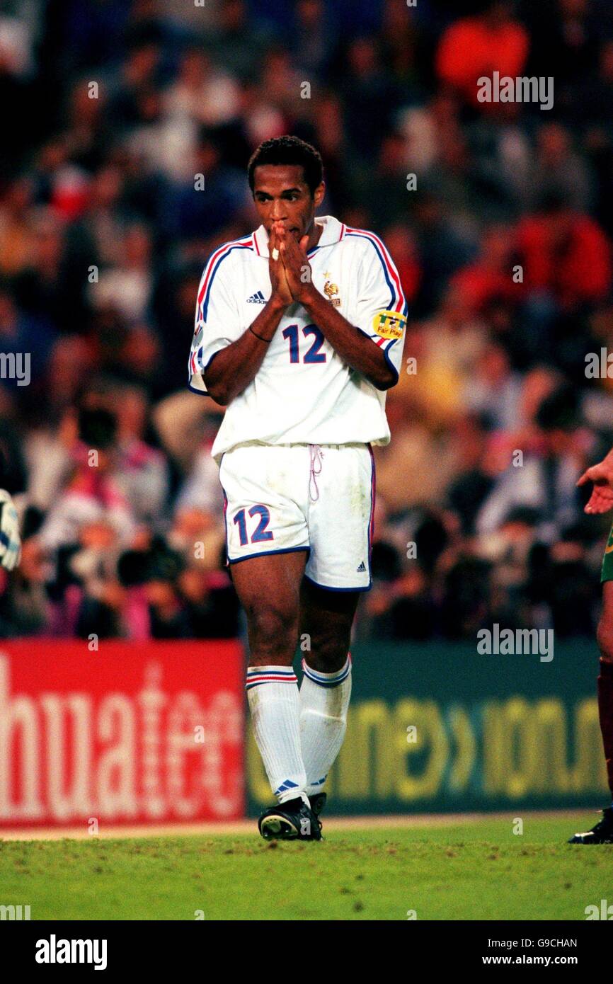 Soccer euro 2000 semi final france v portugal hi-res stock photography ...