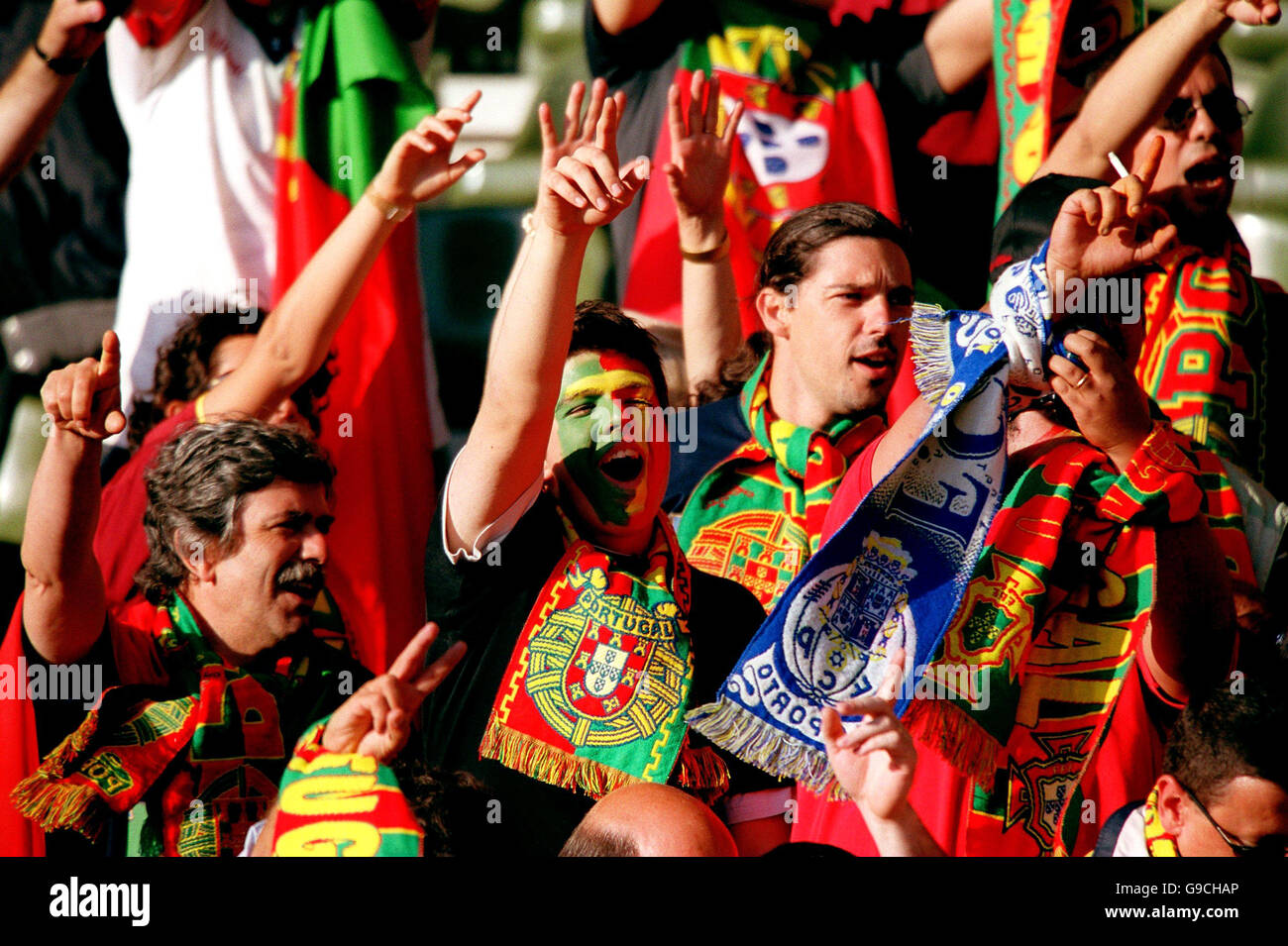 Soccer euro 2000 semi final france v portugal hi-res stock photography ...