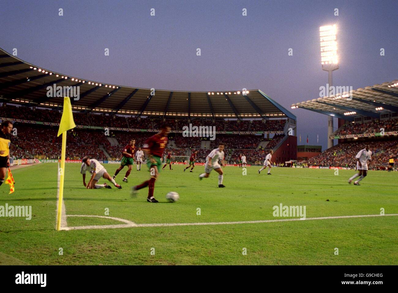 Soccer euro 2000 semi final france v portugal hi-res stock photography ...