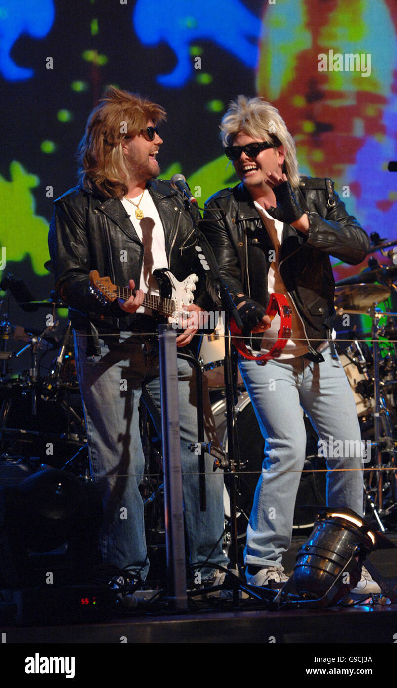 Justin Lee-Collins & Alan Carr in Friday Night Project sketch Stock ...