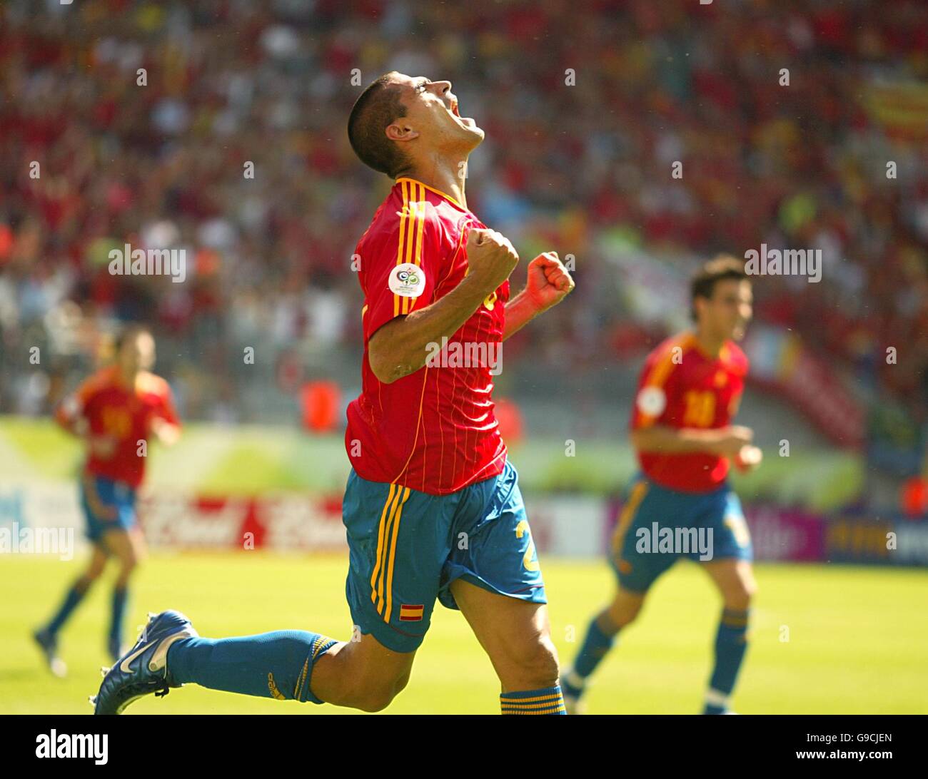 Spain's Gutierrez Juanito celebrtates scoring the opening goal of the ...