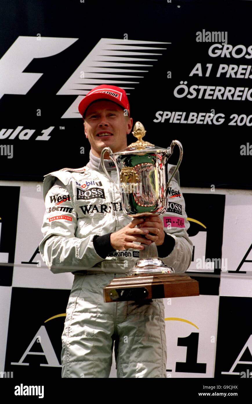 Trophy cup celebration podium f1 hi-res stock photography and images ...