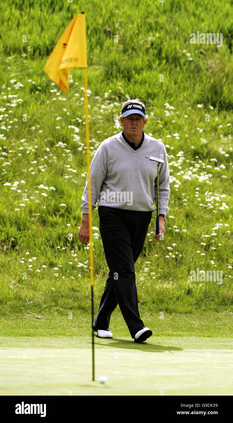 Scotland's Colin Montgomerie on the first green during the third round ...