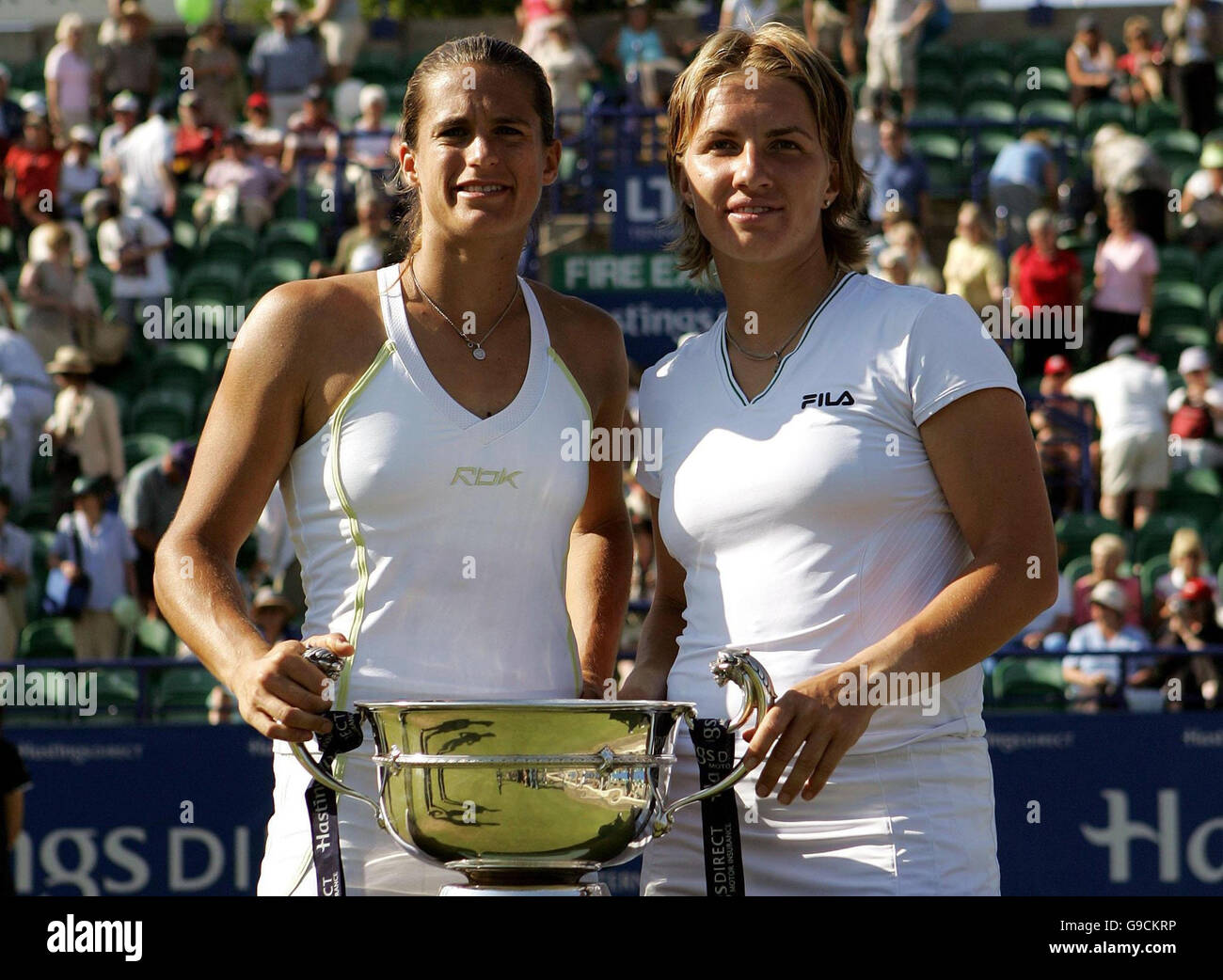 Russia's Svetlana Kuznetsova (right) and her partner France's Amelie ...