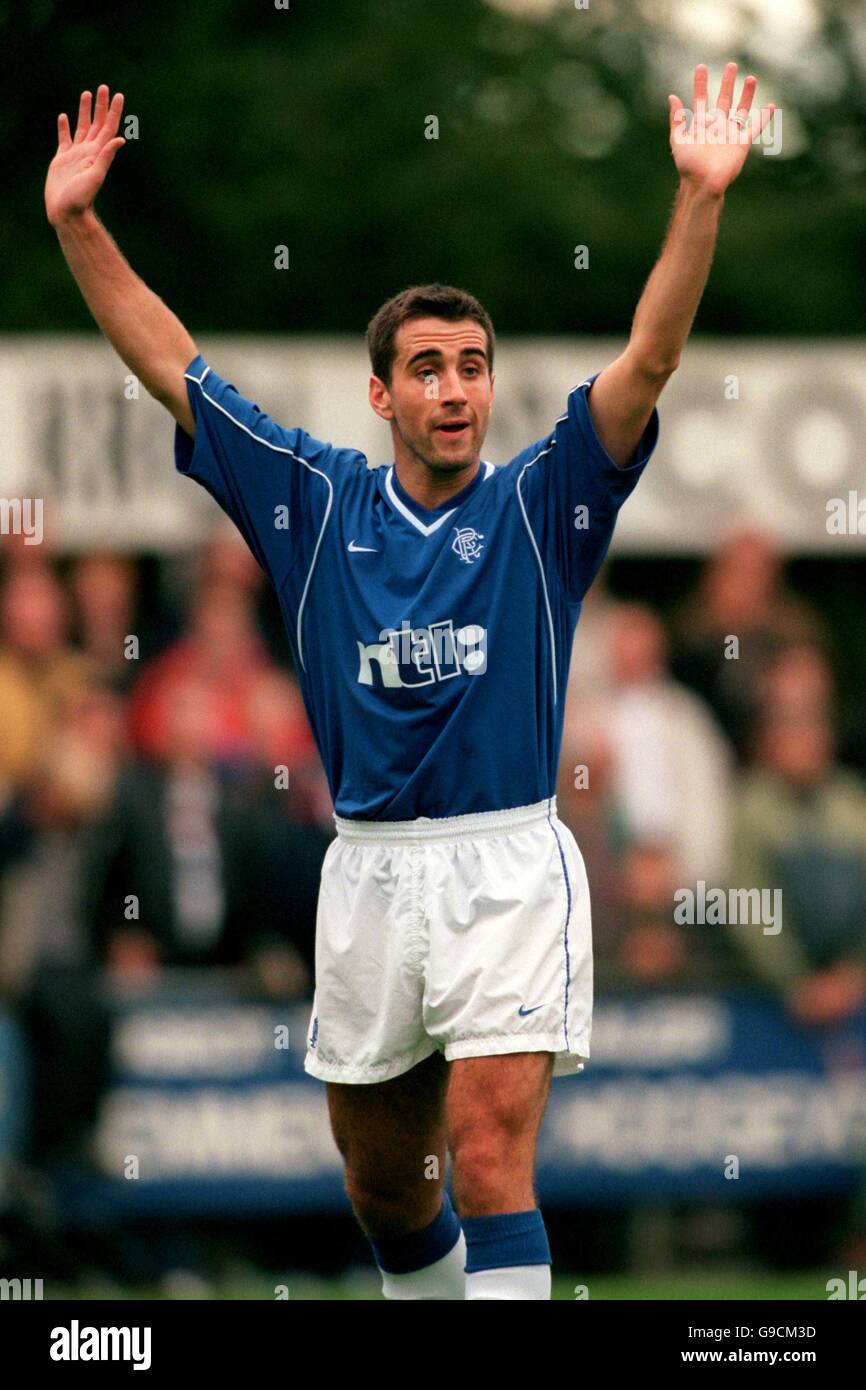 Paul ritchie of rangers calls for ball hi-res stock photography and ...