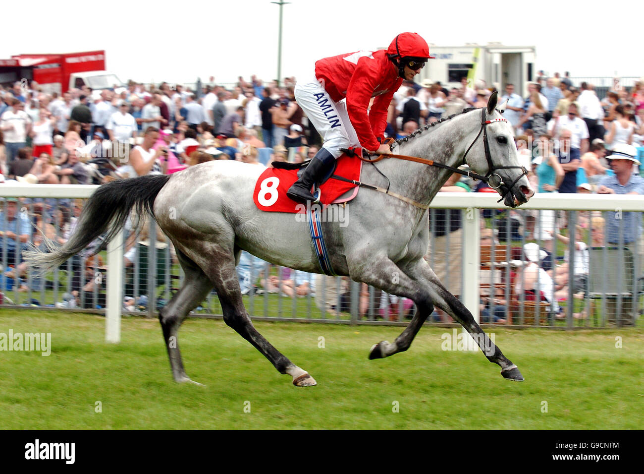 Jockey Tony Quinn goes to post on Granston prior to the Cadogan Silver ...