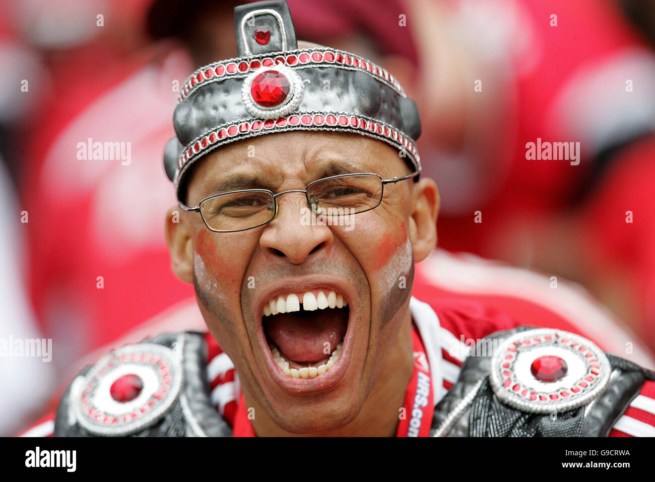 Trinidad and Tobago fans in the stands before kick-off in the FIFA ...