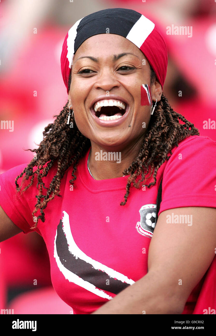A Trinidad & Tobago fan in the stands before kick-off in the FIFA World ...
