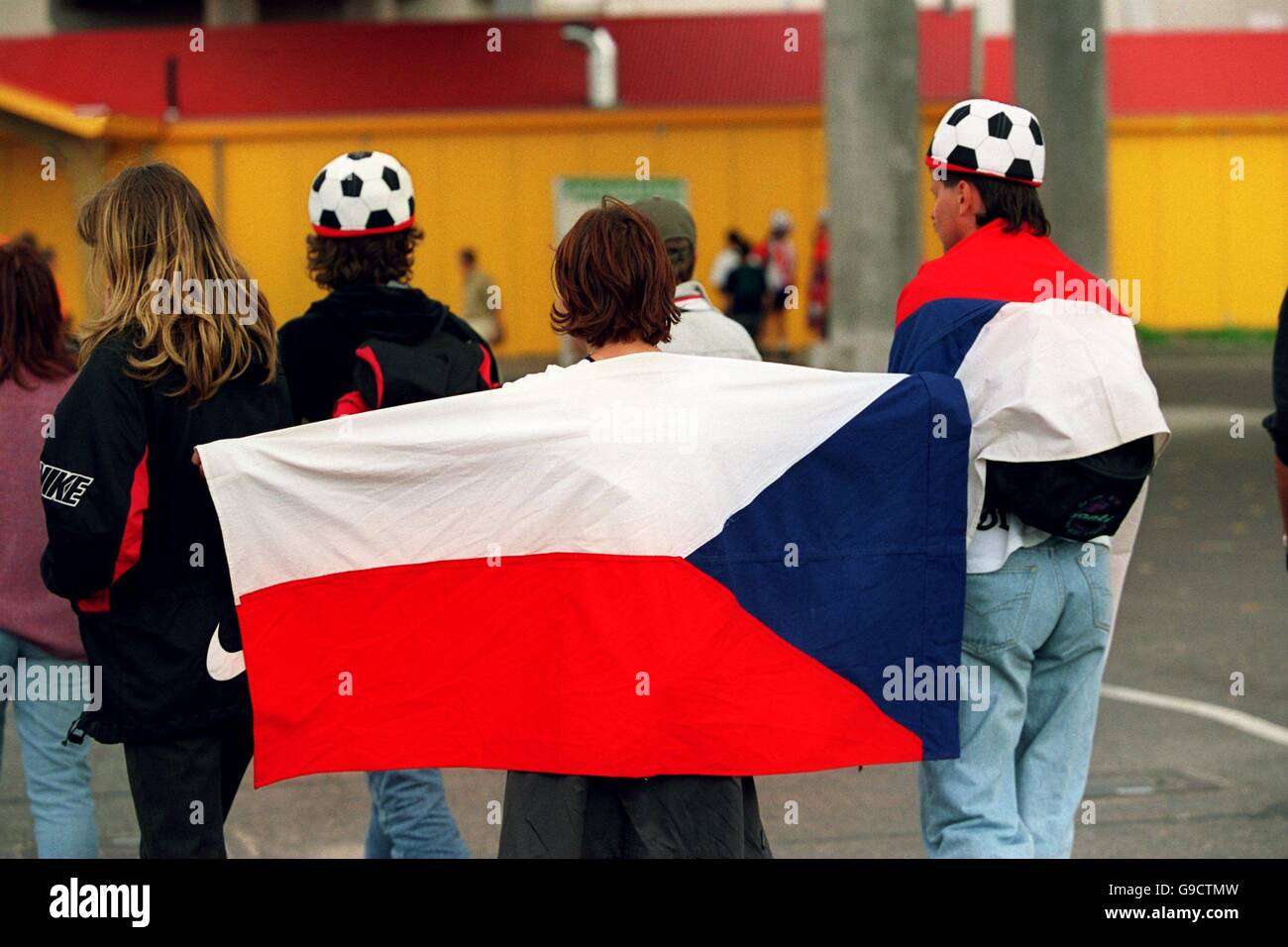 Czech Republic fans on their way to their team's first game of Euro ...