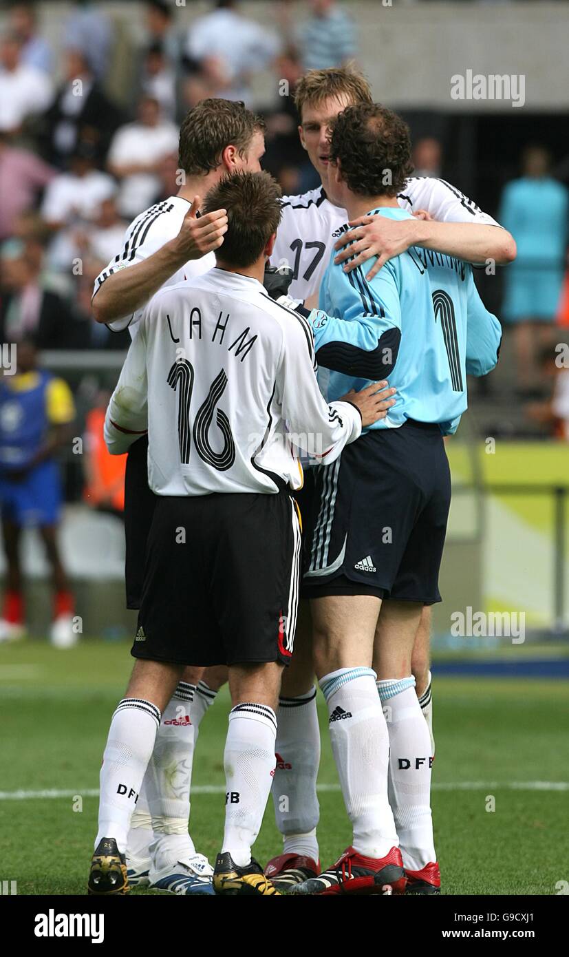 Germany players celebrate after the match hi-res stock photography and ...