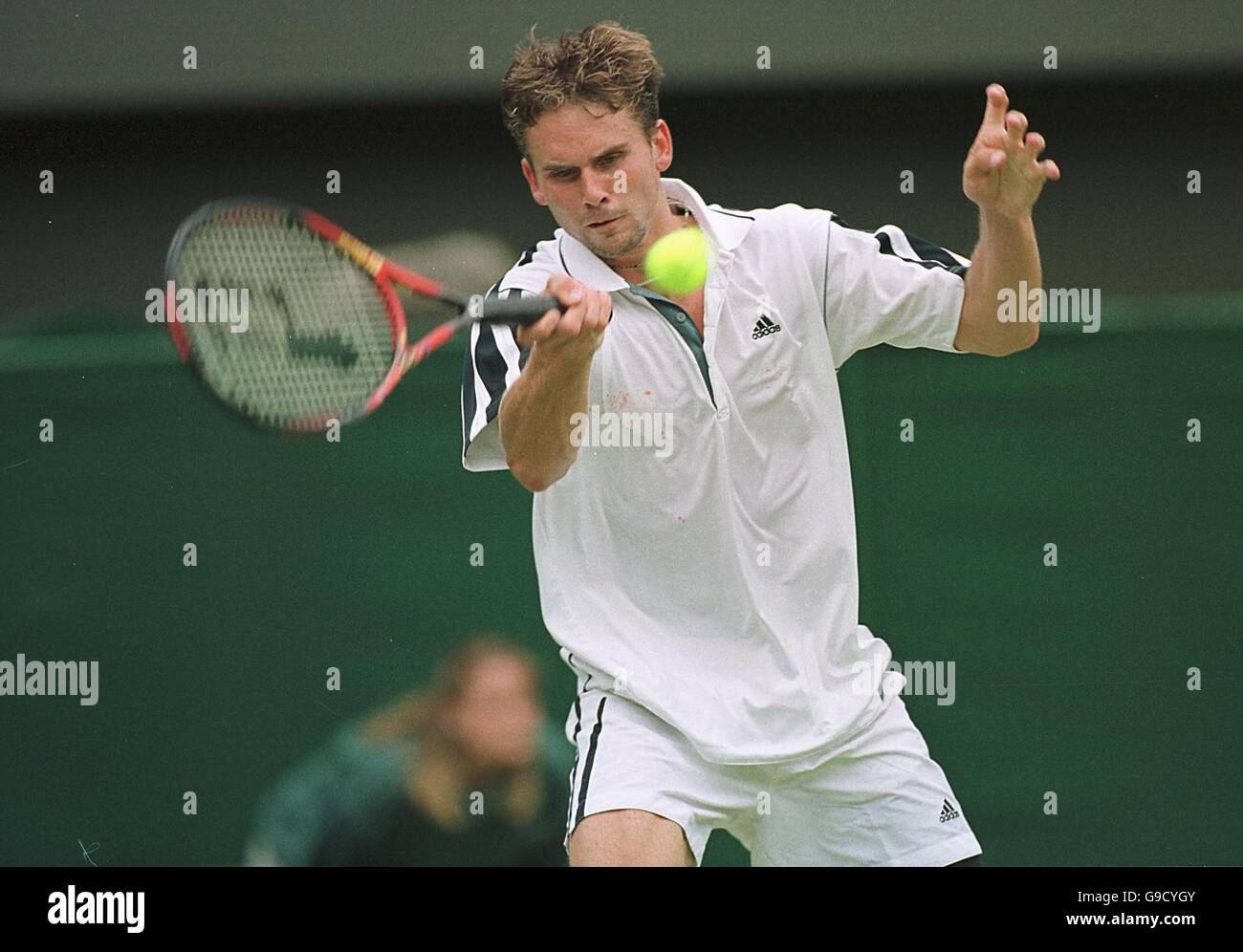 Jan-Michael Gambill in action during his quarter final match against ...
