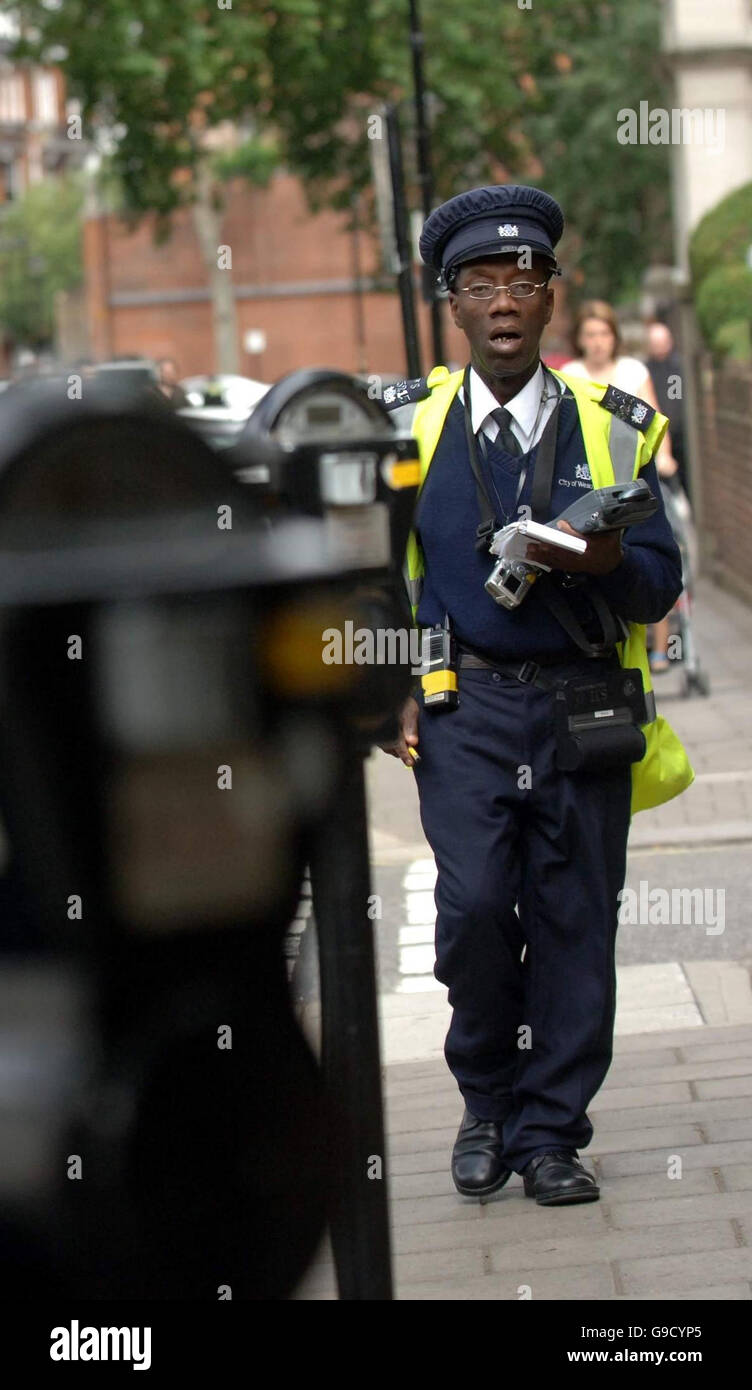 A traffic warden in central london hi-res stock photography and images ...