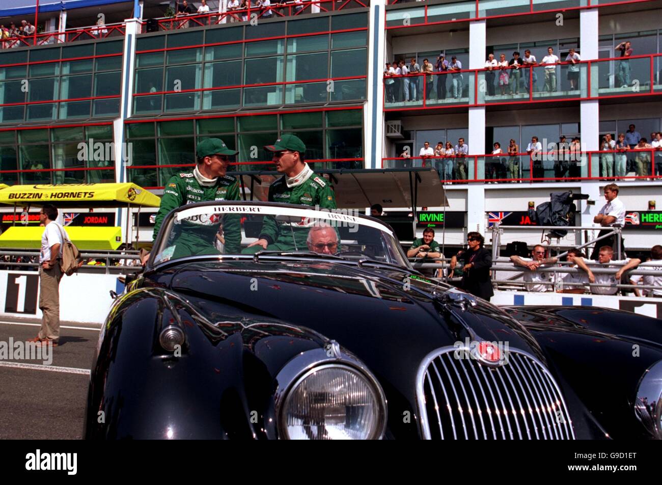 Old car classic strip green windscreen vintage f1 hi-res stock ...