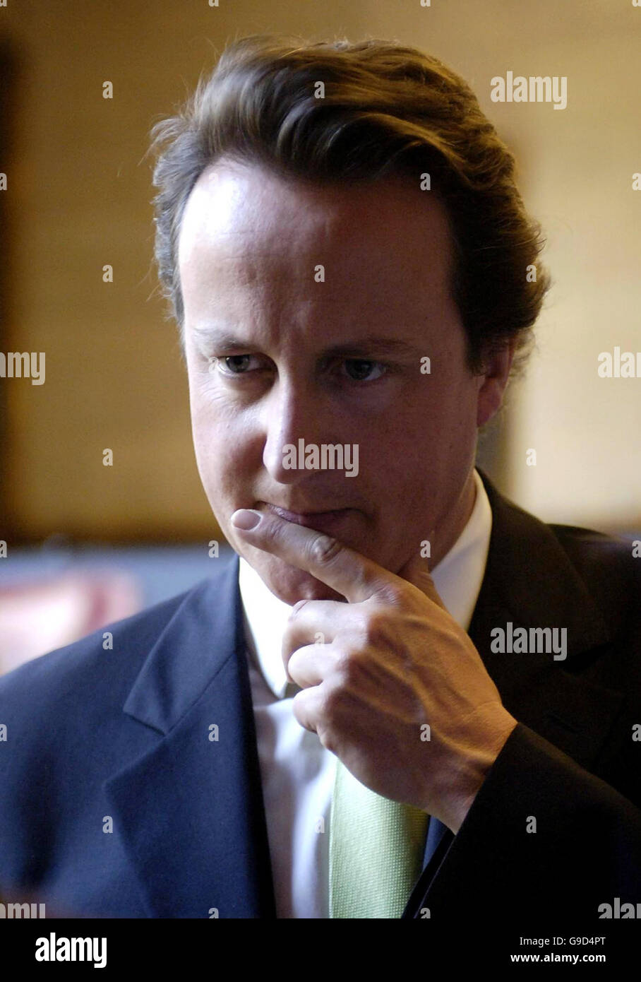 Conservative party leader David Cameron meets Oxfam staff inside Oxford ...