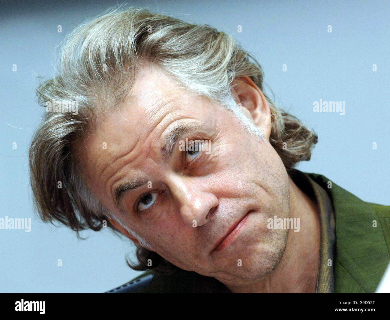 Bob Geldof at a news conference to announce the publication of the Data ...