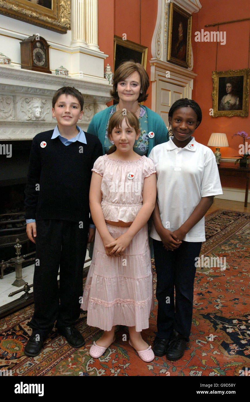 Cherie Blair meets (from left): Alexander Mellen Tausig, Jessica-Marie ...