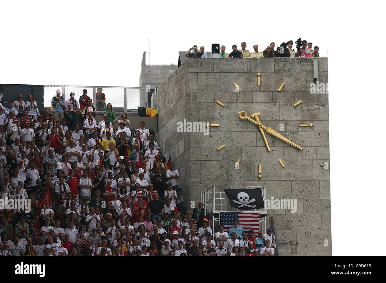 Fans look down from clock tower hi-res stock photography and images - Alamy