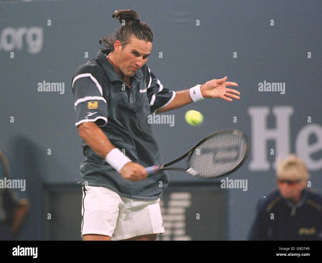 Tennis - US Open - First Round. Pat Rafter in action during his first ...