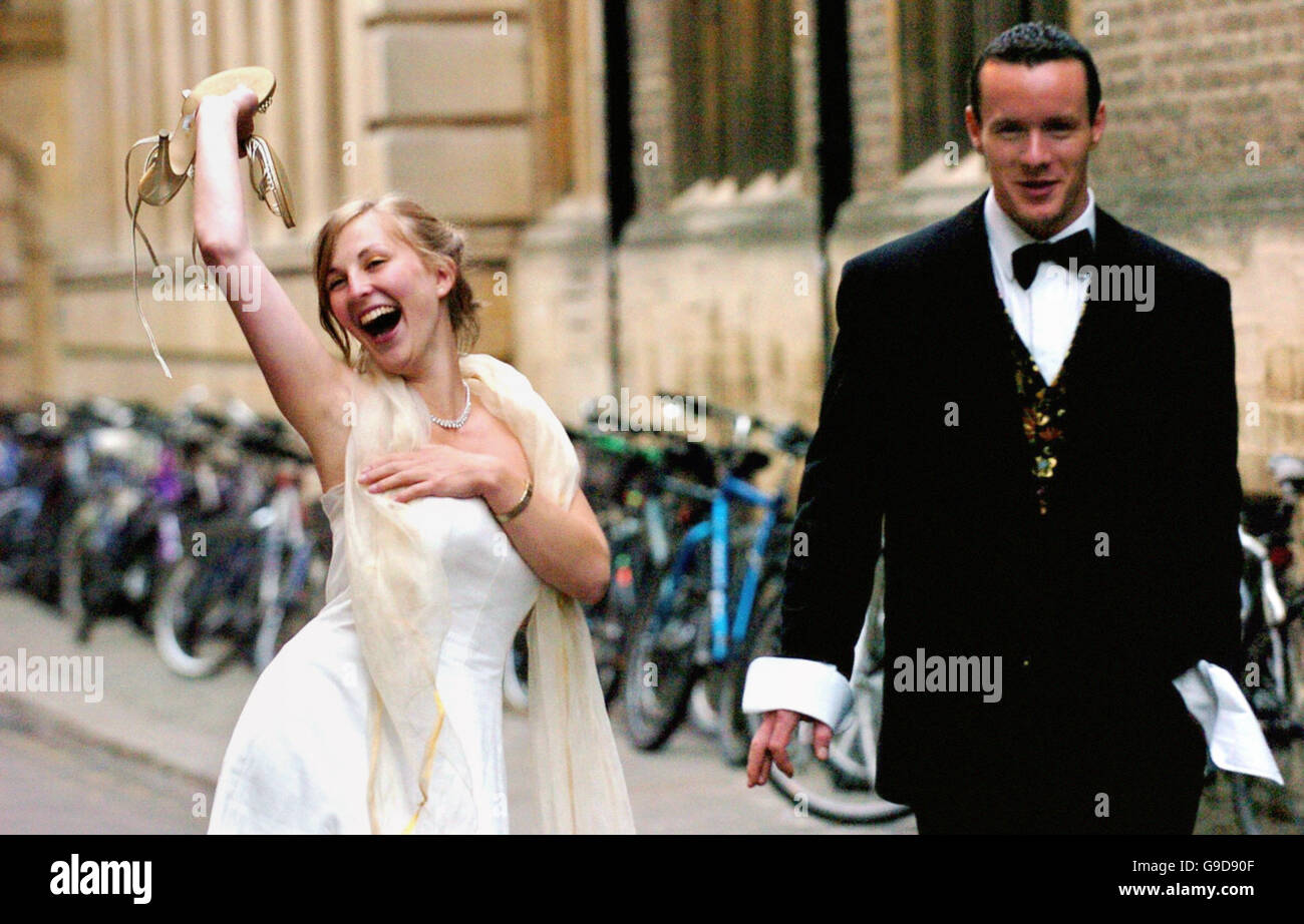 EDUCATION Balls - students celebrate term end Stock Photo - Alamy