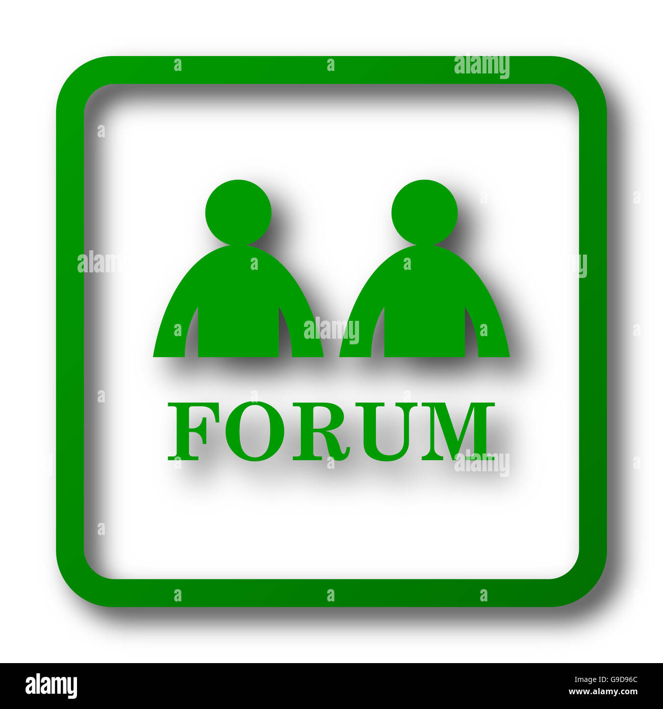 Forum icon. Internet button on white background Stock Photo - Alamy