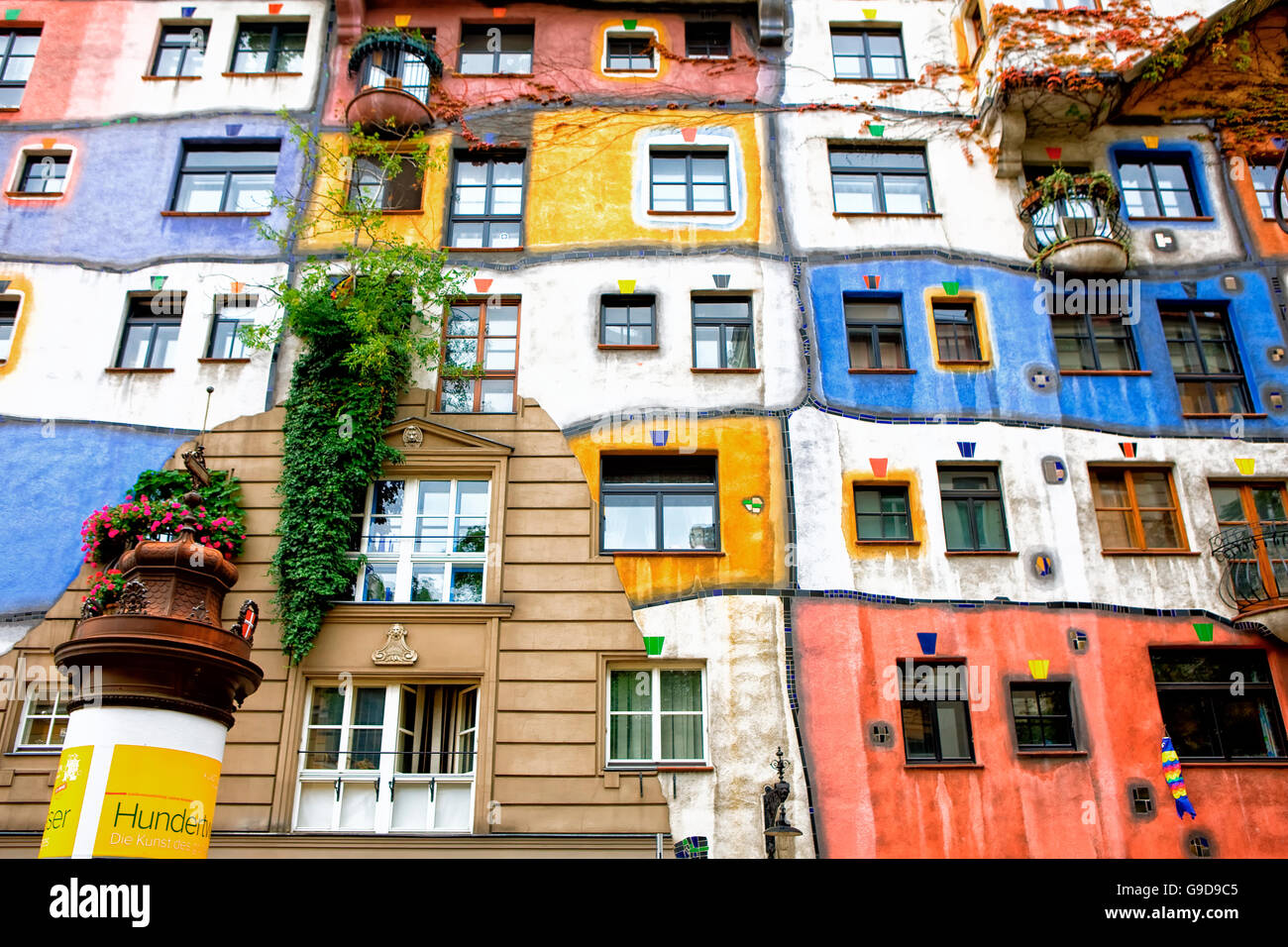 Hundertwasser's work in Vienna Stock Photo - Alamy