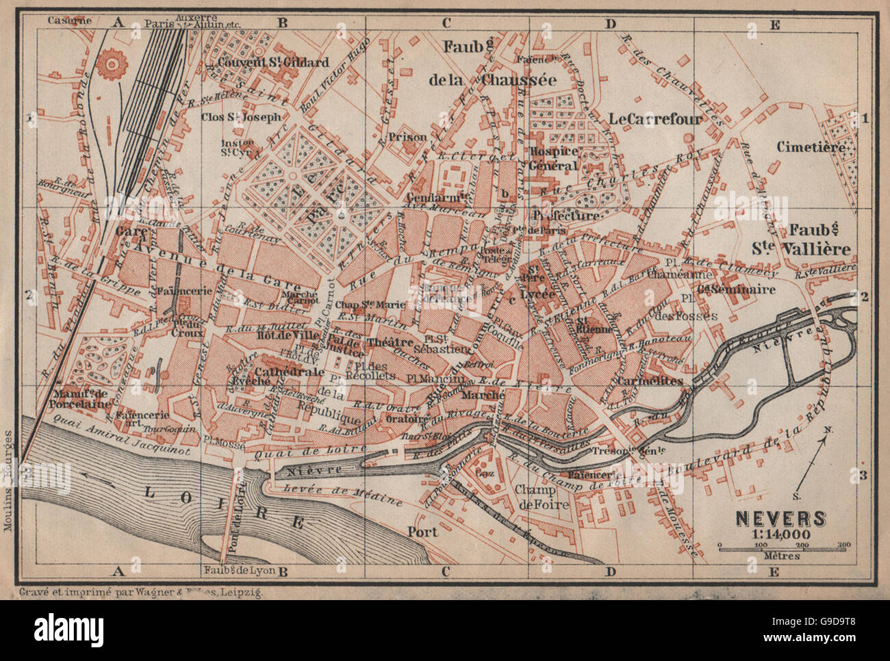 Map nevers france hi-res stock photography and images - Alamy