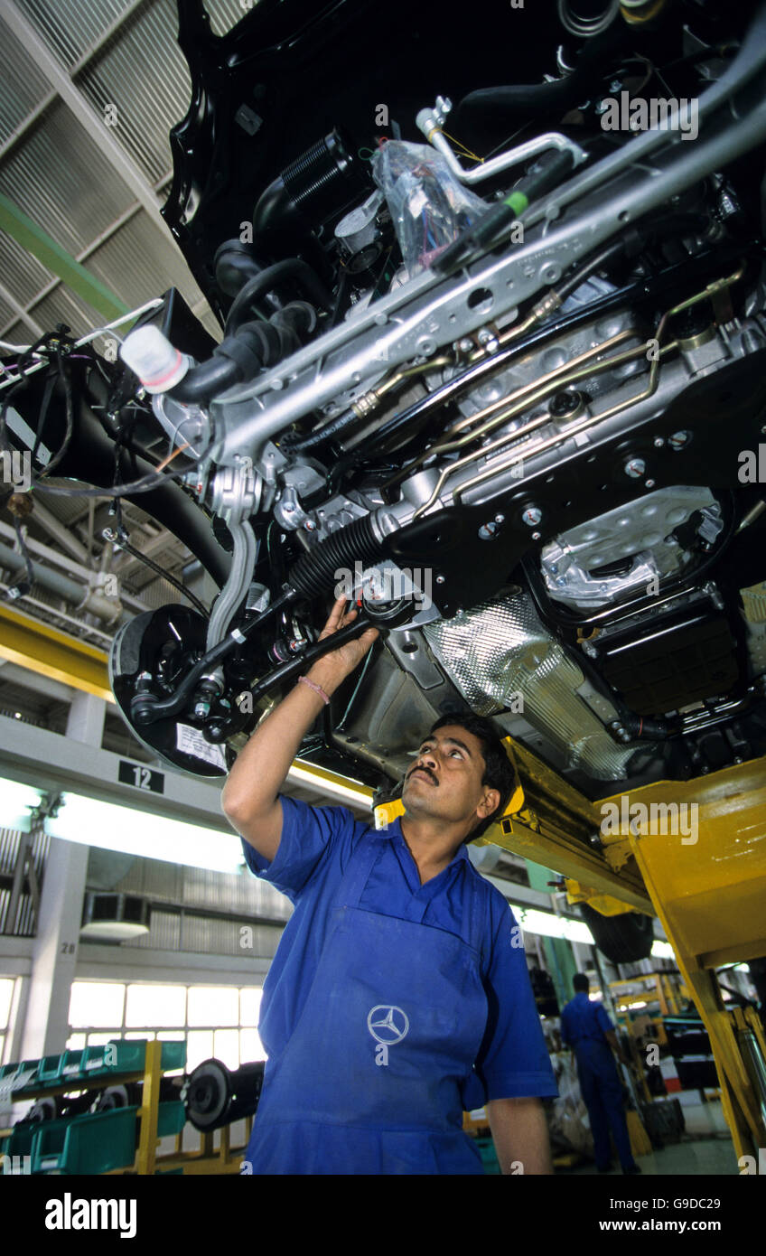 INDIA Maharashtra Pune, Daimler Chrysler Factory, assembly line for ...