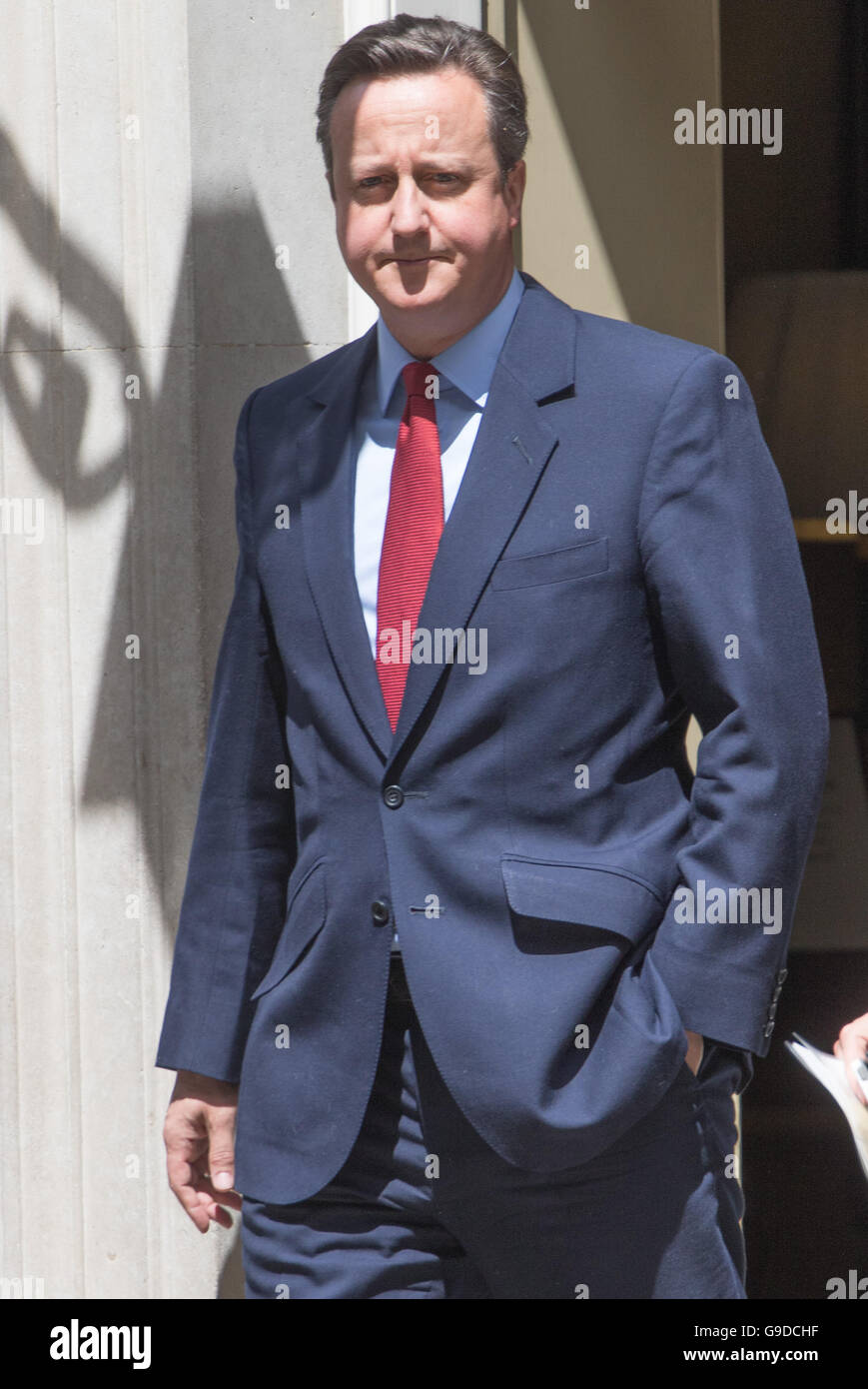 Prime minister david cameron leaves downing street hi-res stock ...