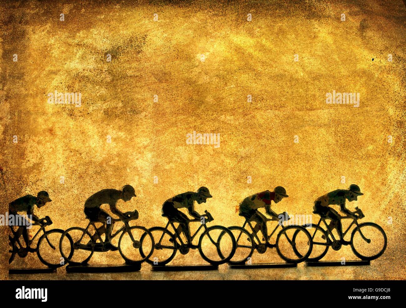 Illustration of cyclists Stock Photo - Alamy