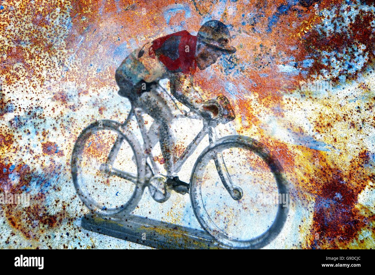 Illustration of a cyclist Stock Photo - Alamy