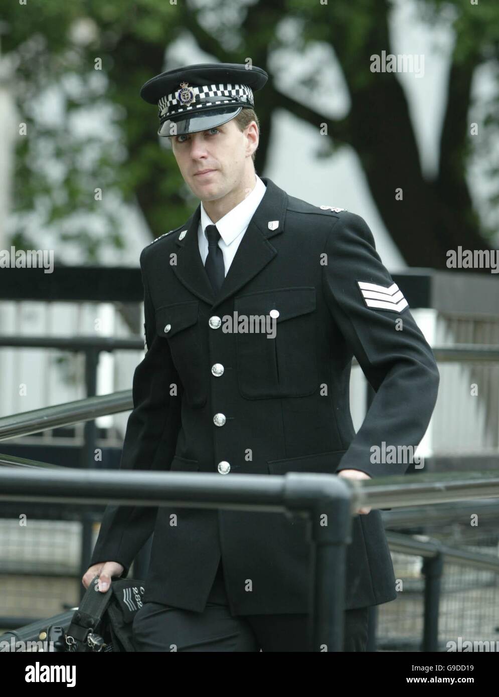 Witness sgt Adrain Webb arrives at Worthing Magistrates' Court for the ...
