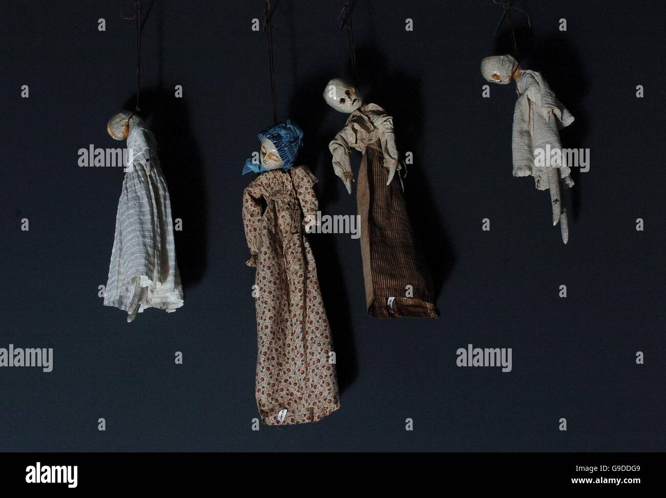 Dolls wearing Victorian dress, by Essex artist Grayson Perry, on show ...