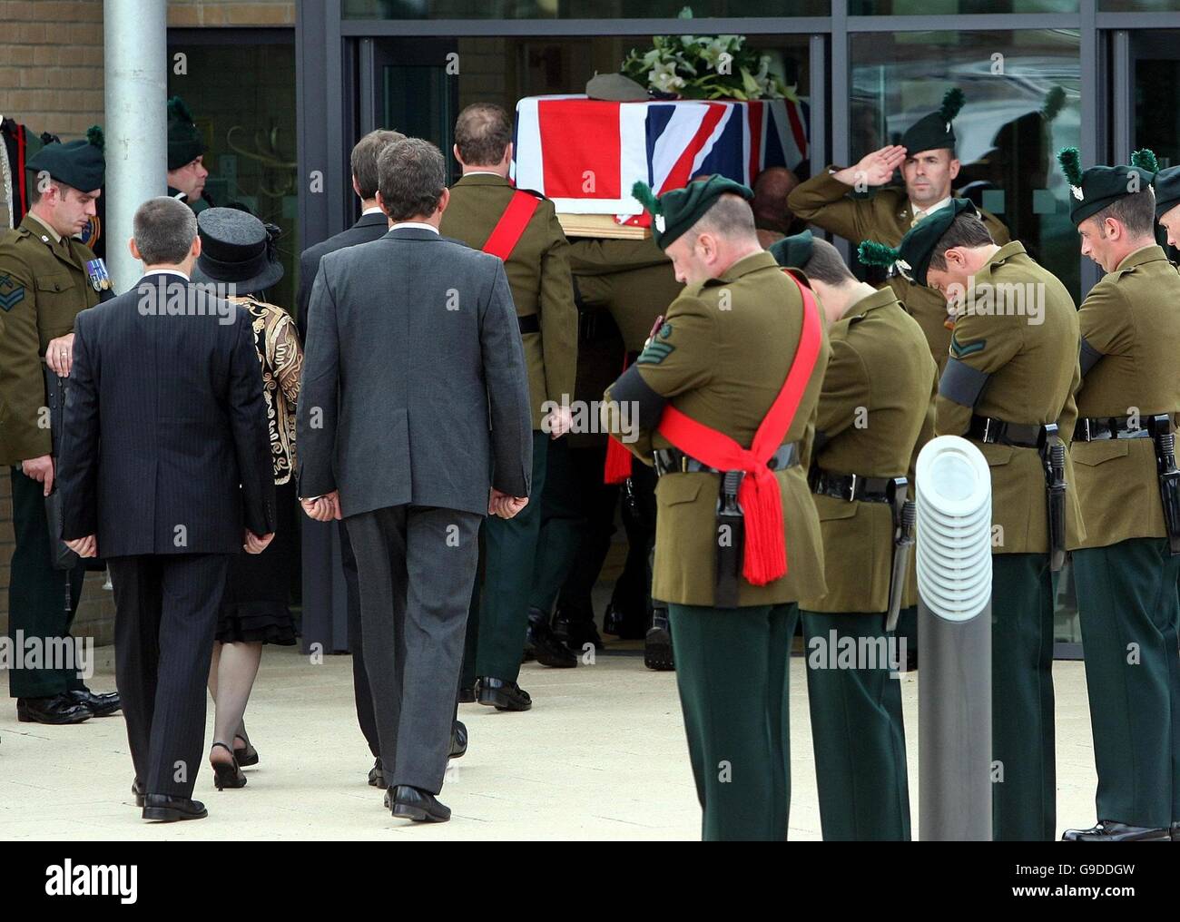 The remains of Captain David Patten are removed for a funeral service ...