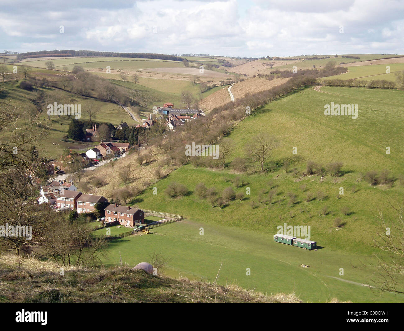 Yorkshire Wolds The Village of Thixendale Stock Photo - Alamy