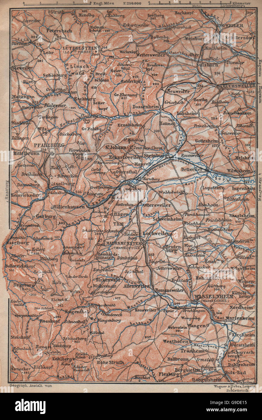 NORTHERN VOSGES MOUNTAINS. Wasselonne Saverne Phalsbourg. Bas-Rhin ...